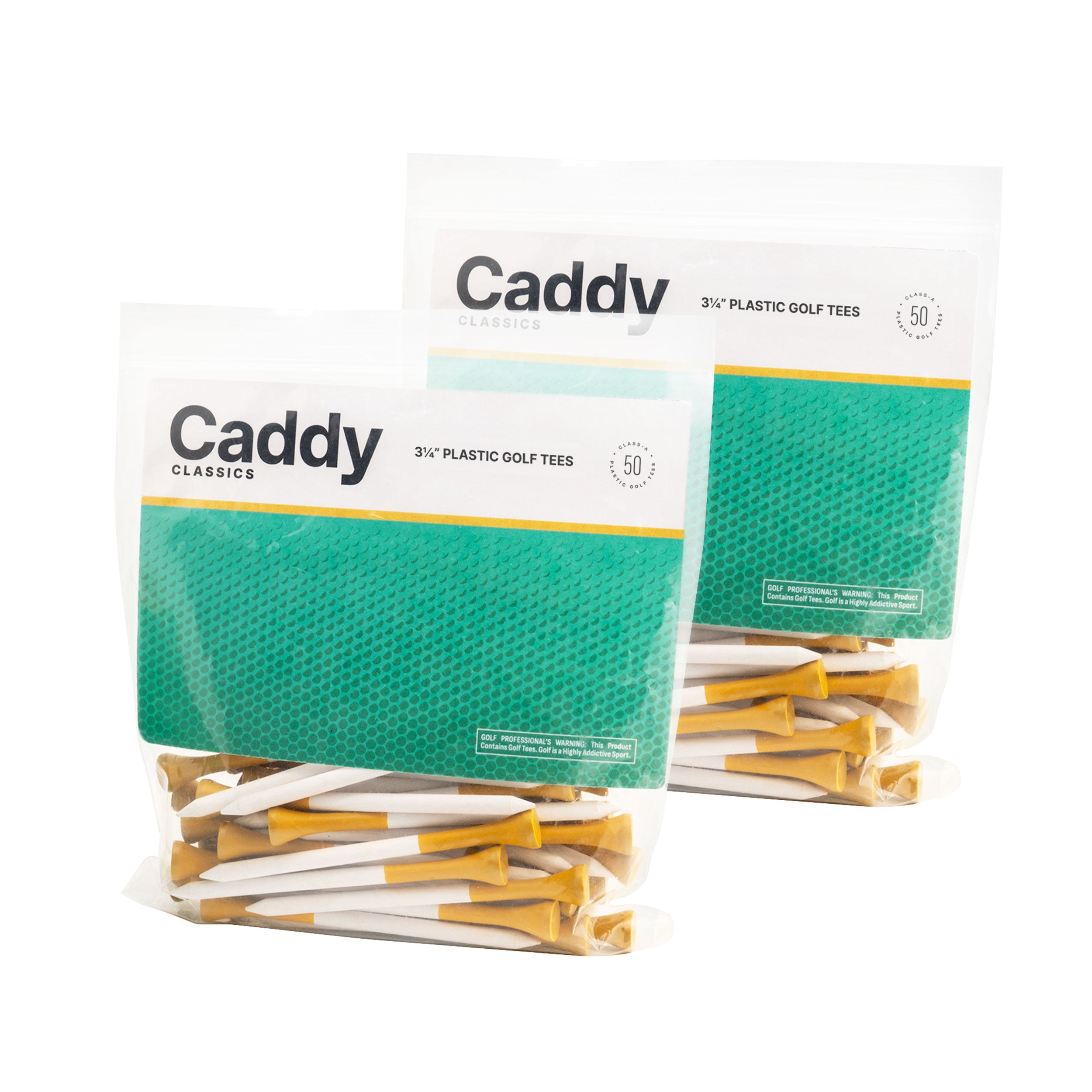 Plastic 3¼ Inch 50 Golf Tees (2x Pack) – Caddy Classics